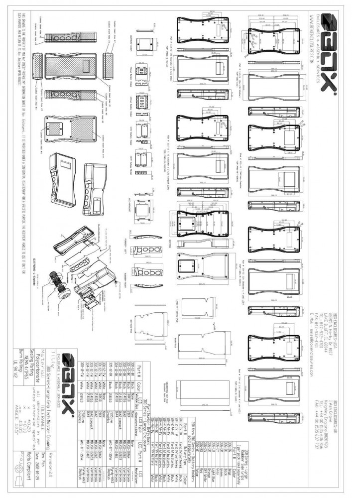 Box Enclosures 300 Series Large Grip Tech drawing reference