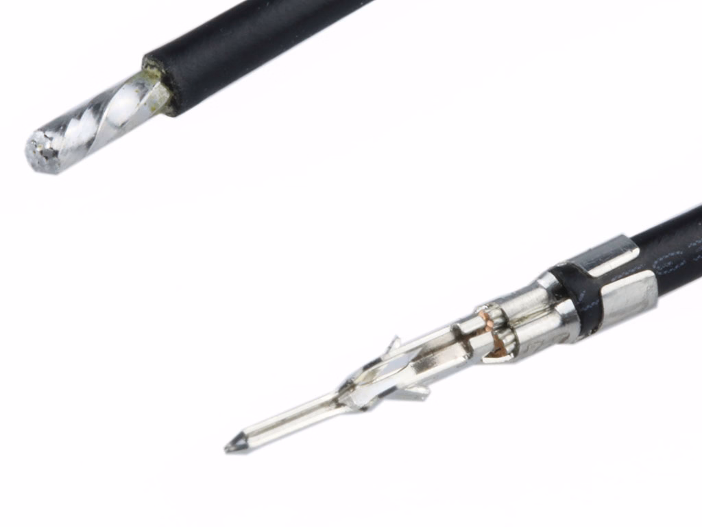 Pre-Crimped Lead Micro-Fit+ Female-to-Pigtail, 0.38µm Gold (Au) Plating, 300.00mm Length, 24 AWG, Black