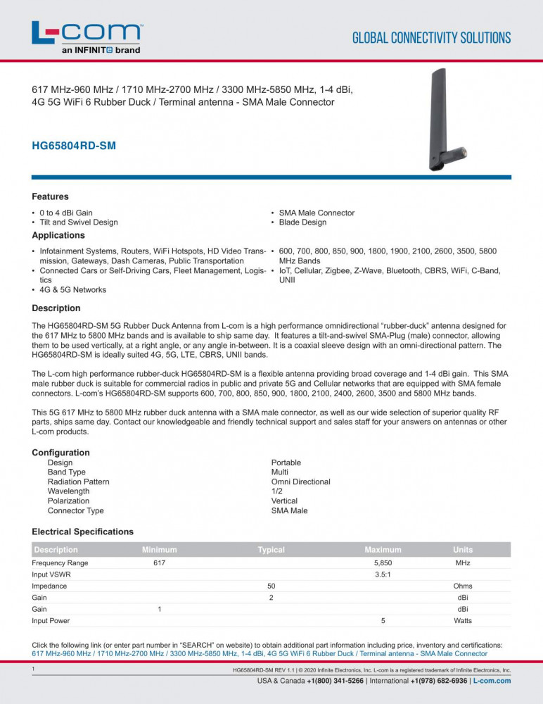 HG65804RD-SM datasheet page 1