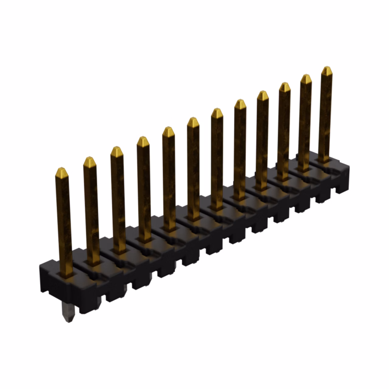 KK 396 Breakaway Header, Vertical, 12 Circuits, 0.38µm Gold (Au) Selective Plating, Pin Length 19.05mm for sale