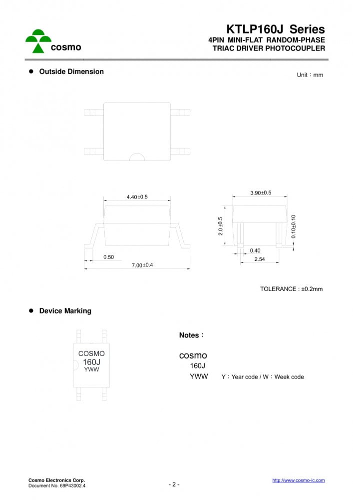 KTLP160J3 TLD datasheet page 2