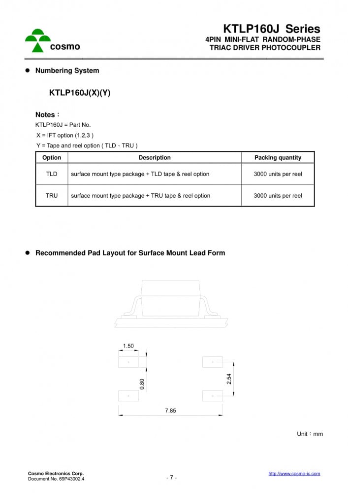 KTLP160J3 TLD datasheet page 7