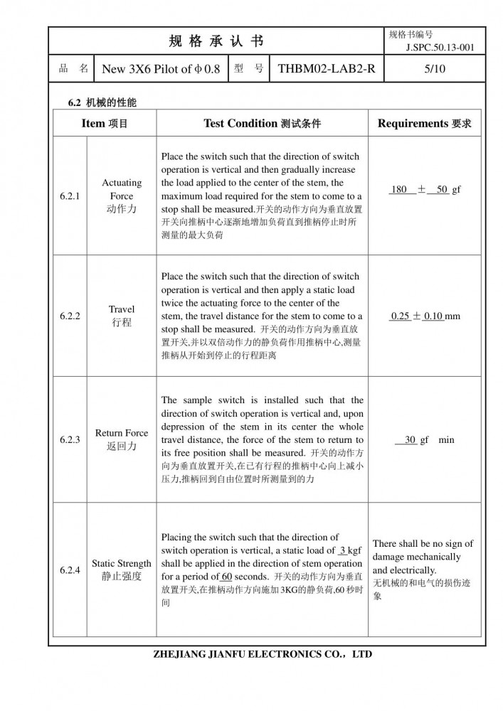 THBM02-LAB2-R specification page 6