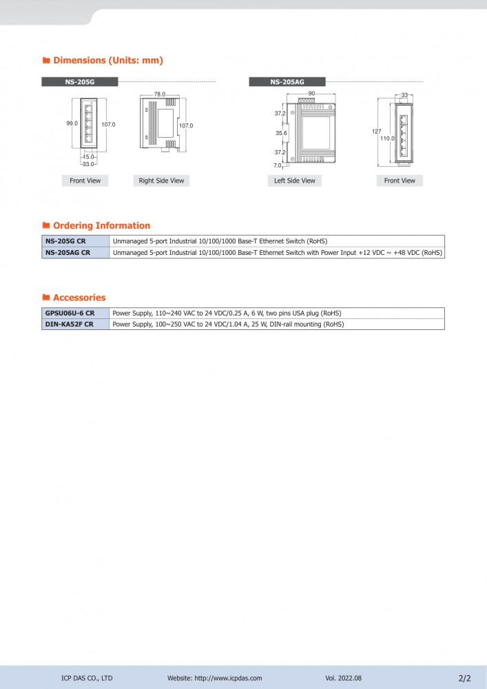 NS-205G technical document page 2