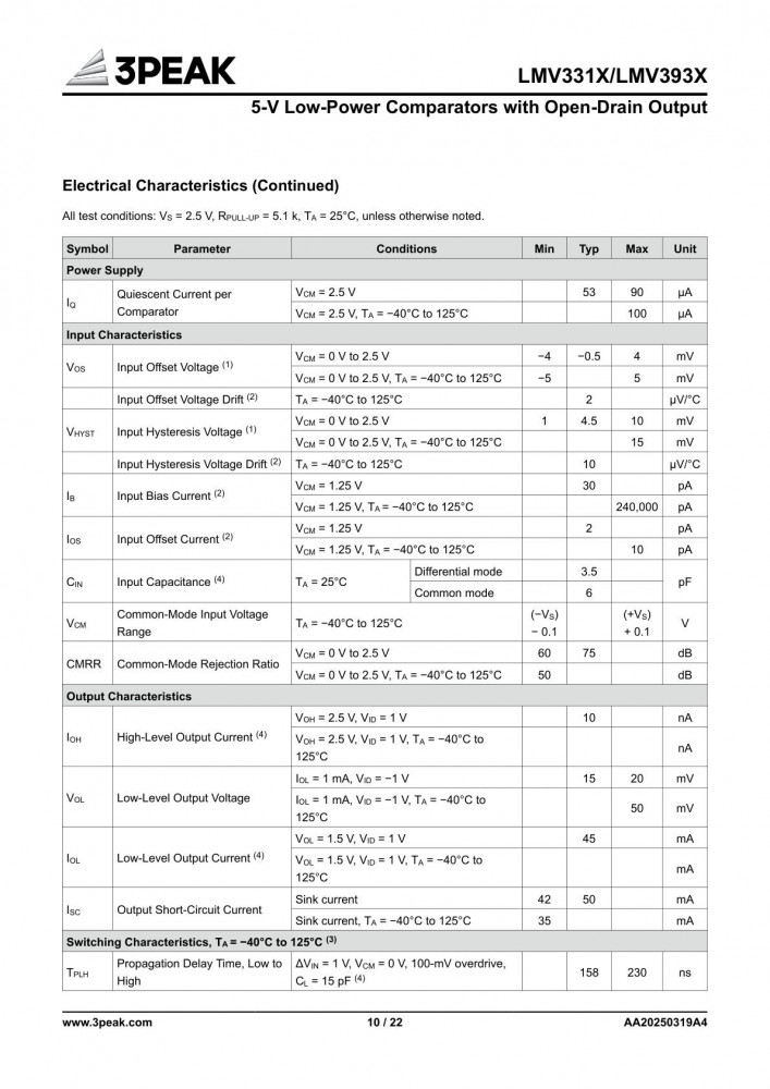 LMV393X-SO1R datasheet page 10