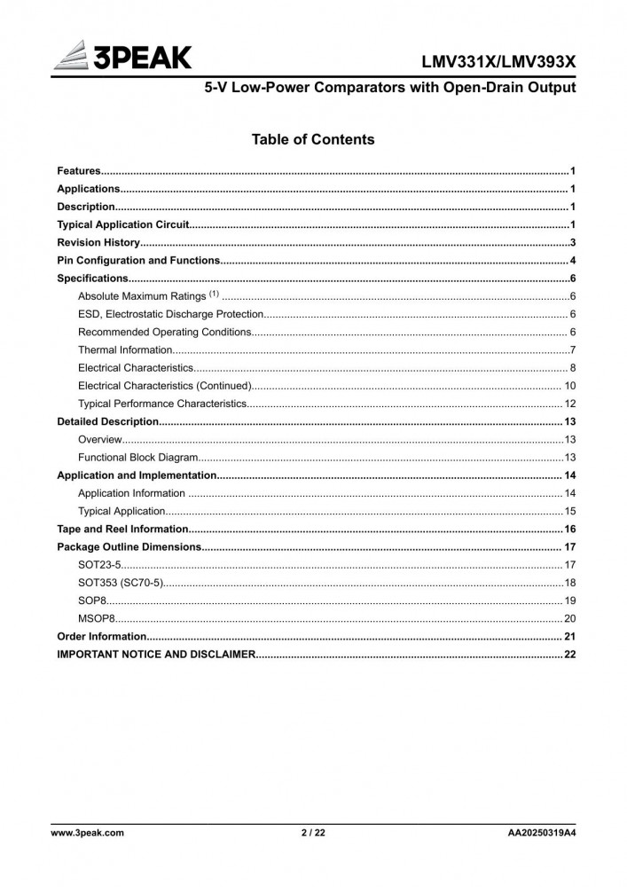 LMV393X-SO1R datasheet page 2