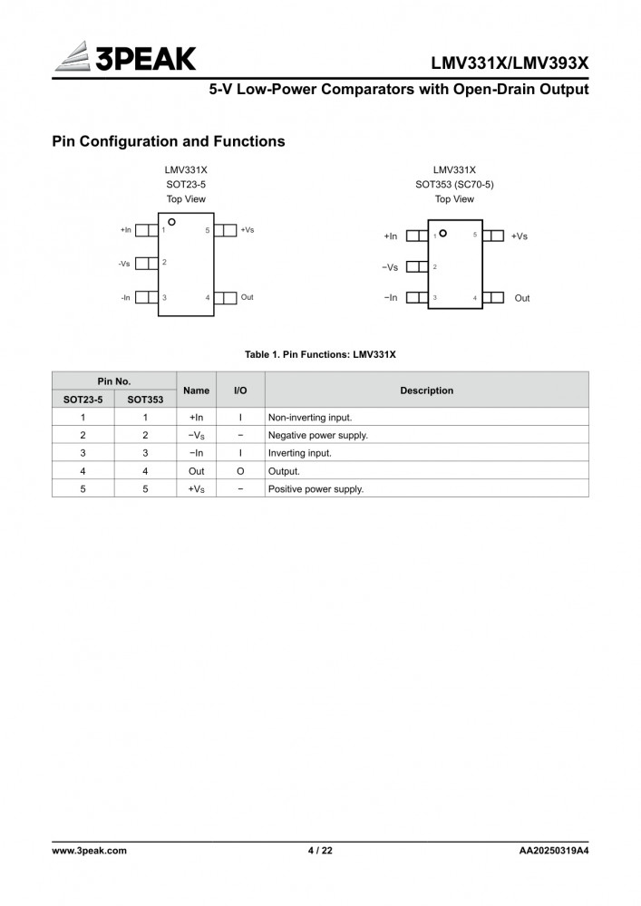 LMV393X-SO1R datasheet page 4
