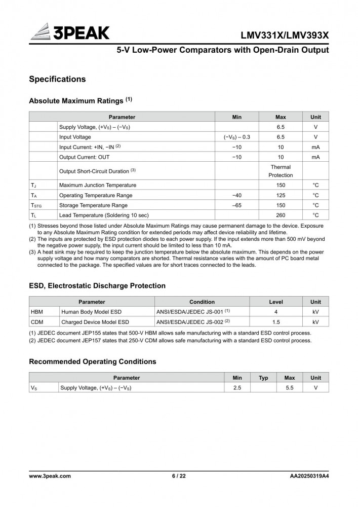 LMV393X-SO1R datasheet page 6