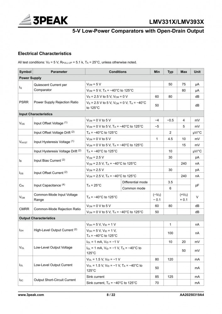 LMV393X-SO1R datasheet page 8