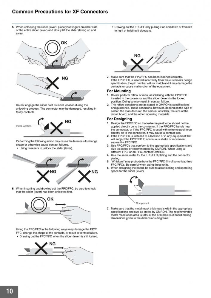 OMRON XF2M datasheet page 10