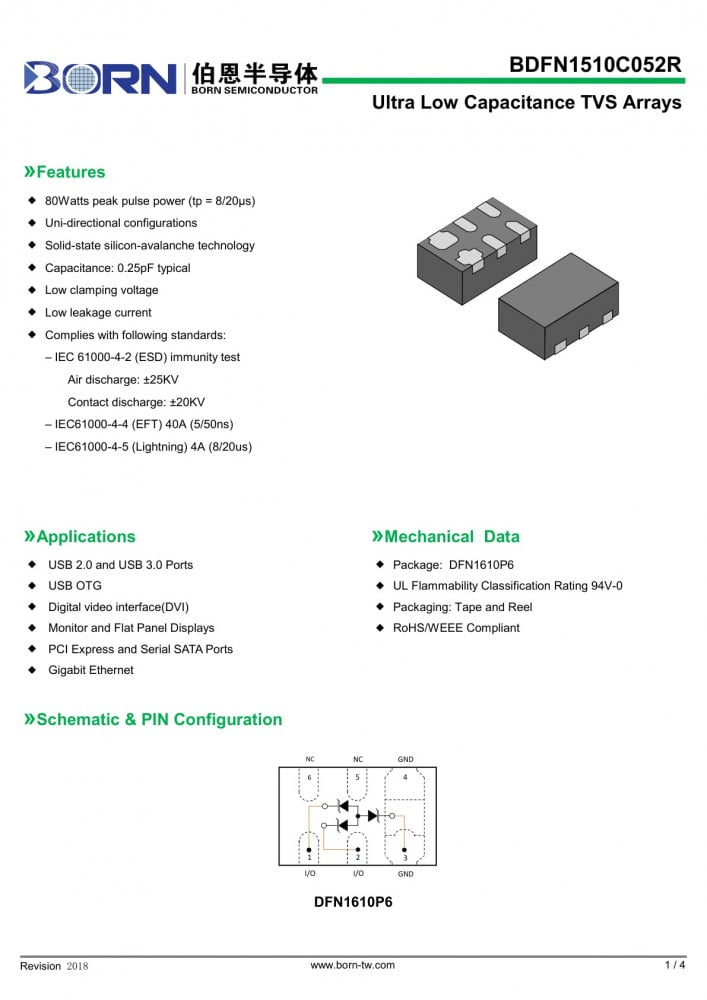 BDFN1510C052R datasheet page 1