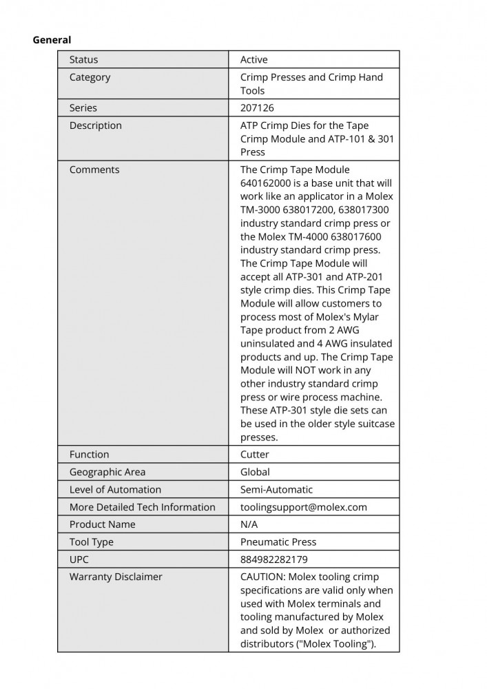 Product document image 2 for MOLEX 198002070