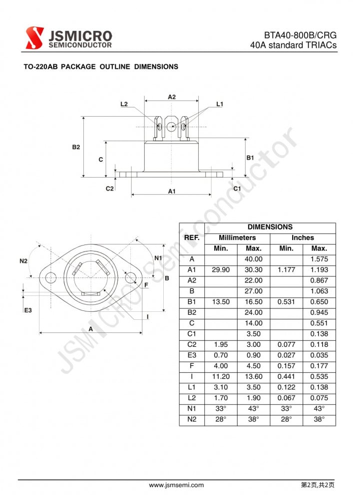 BTA40-800BRG-JSM datasheet page 2