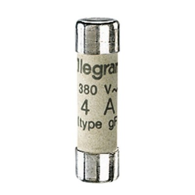 Domestic cartridge fuse - Cylindrical type gG 8x32 - 4A AC 400V - High breaking capacity 20000A - Without indicator for sale
