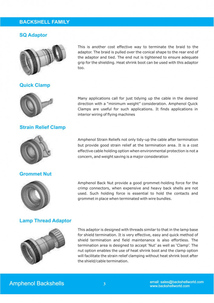 Amphenol backshell catalogue page 7
