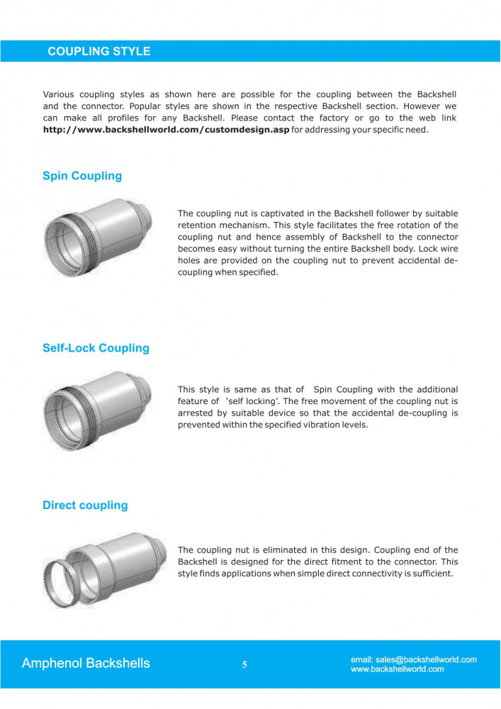 Amphenol backshell catalogue page 9