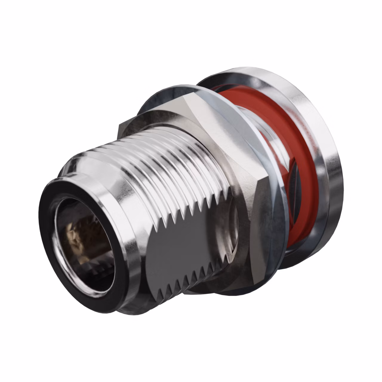 N Jack Bulkhead-to-SMA Jack, Between-Series Adapter, One Piece Per Bag, 50 Ohms for sale
