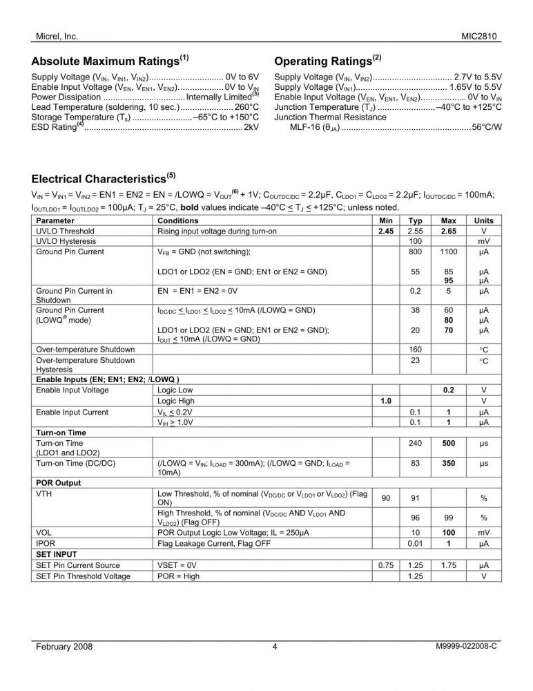 MIC2810 datasheet page 4