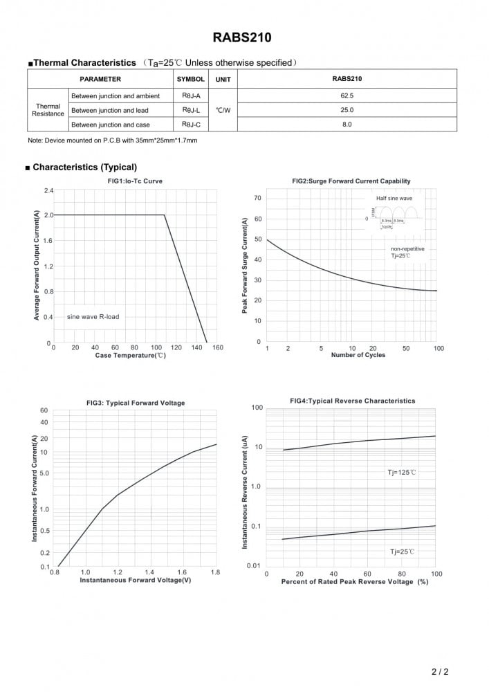 baocheng RABS210 datasheet page 2