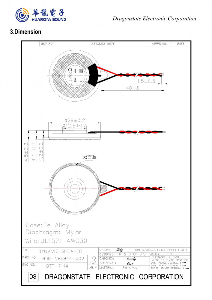 HDK-280844-002 material structure page
