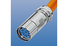 mPm DIN Valve Connector, Form C-8mm, External Threads, 2 Pole Plus Ground with C4 Circuit, 12V, Amber LED, Transparent, Nitrile Gasket, Bulk Pack, Mounted