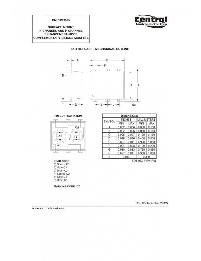 CMRDM3575 datasheet page 2