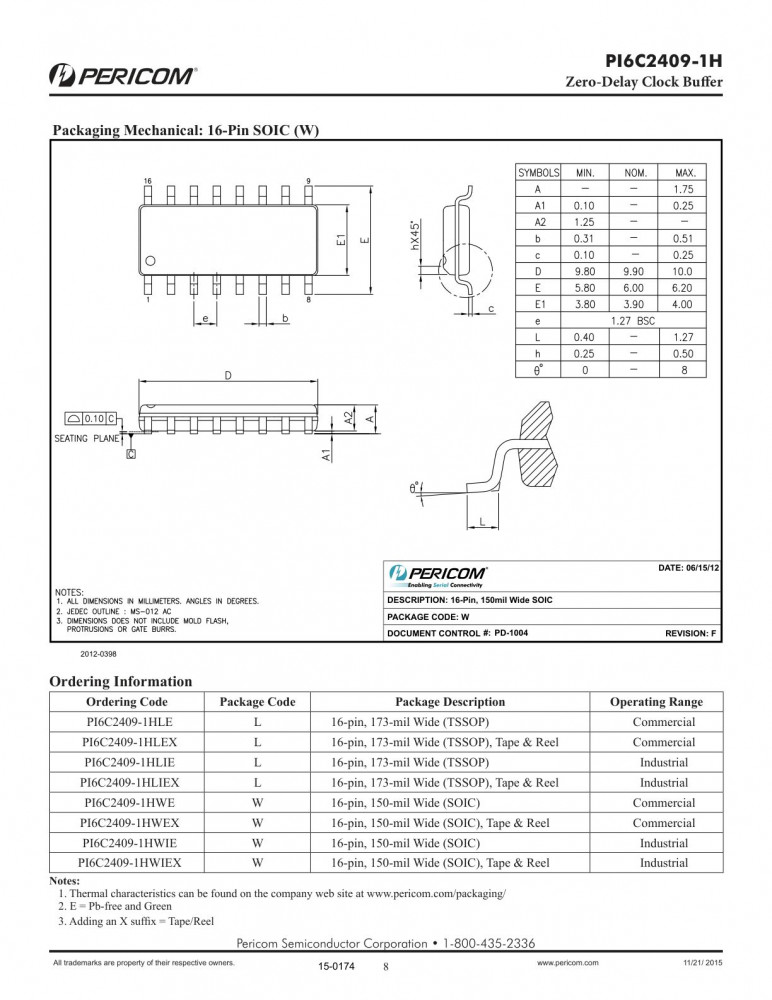 PI6C2409-1HLE+DL datasheet page 8