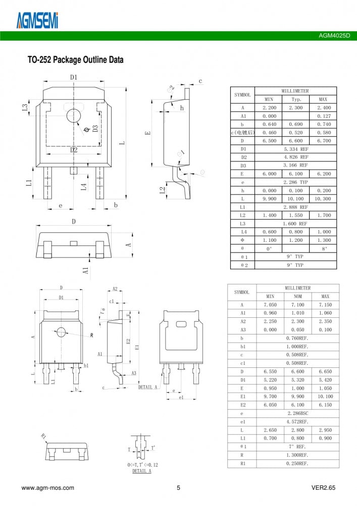 AGM4025D datasheet page 5