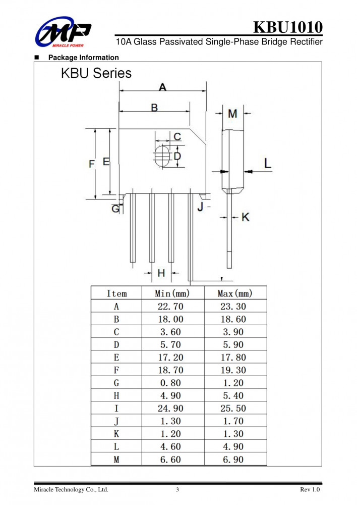KBU1010 datasheet page 3
