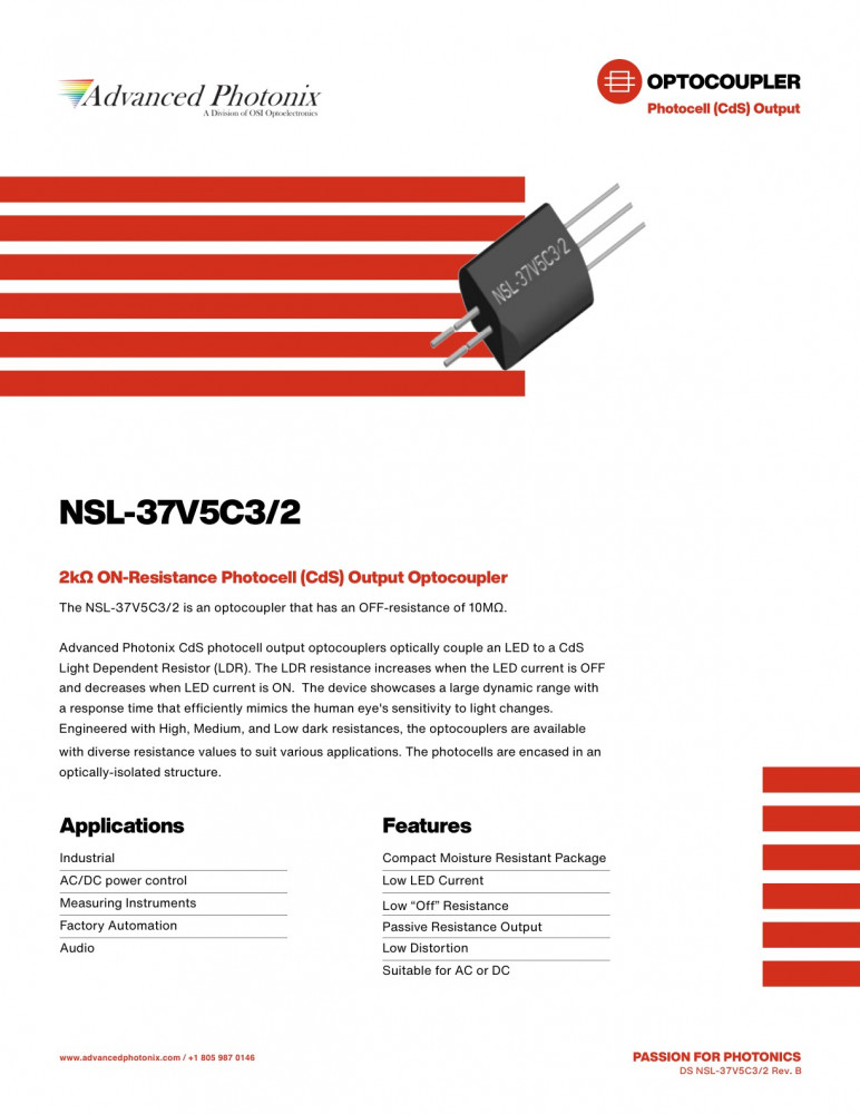 NSL-37V5C3/2 datasheet page 1