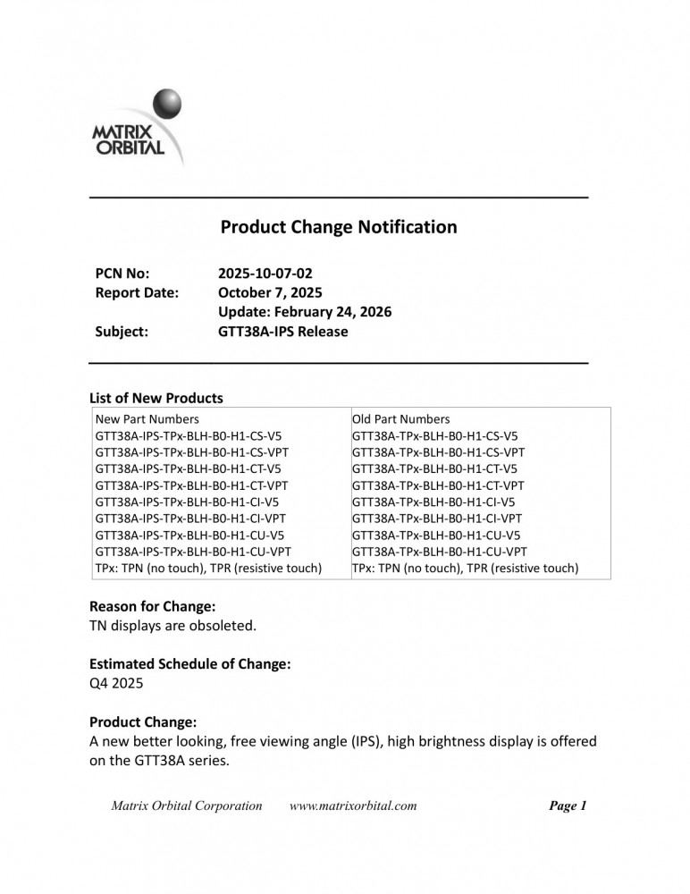 GTT38A product document preview, page 1