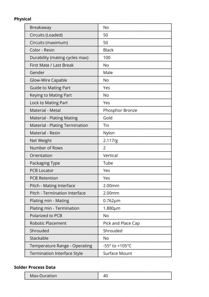 MOLEX 878325023 technical document preview, page 3