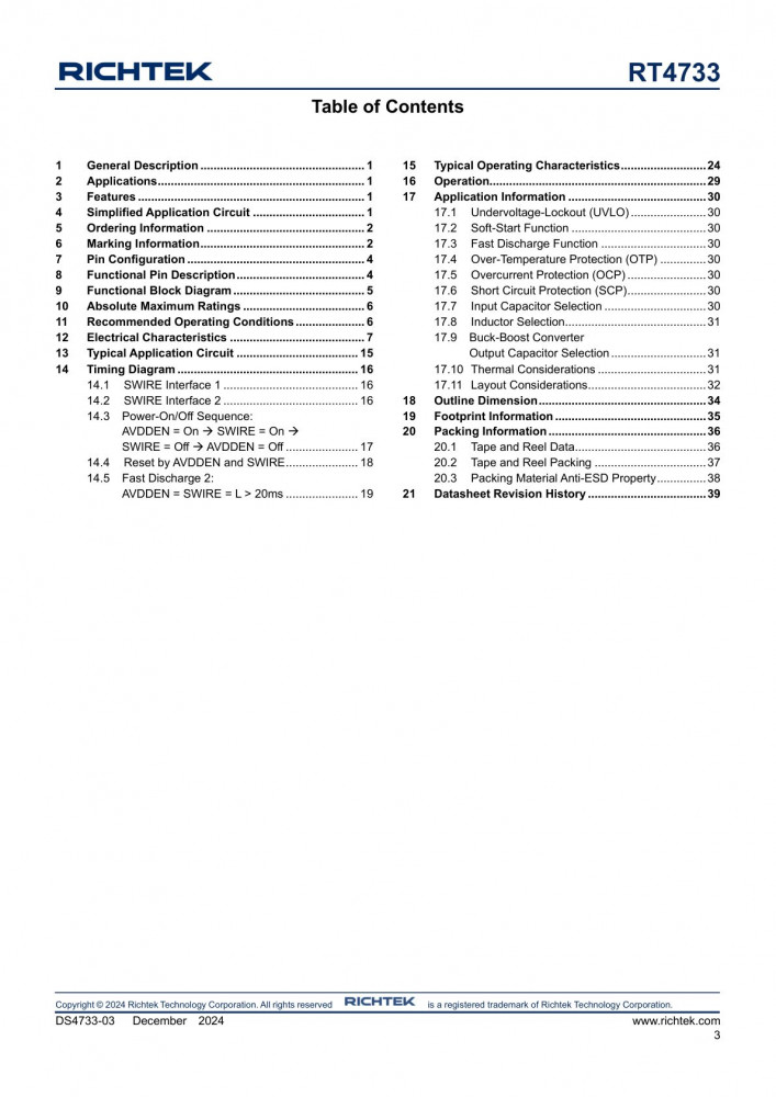 RT4733 datasheet page 3