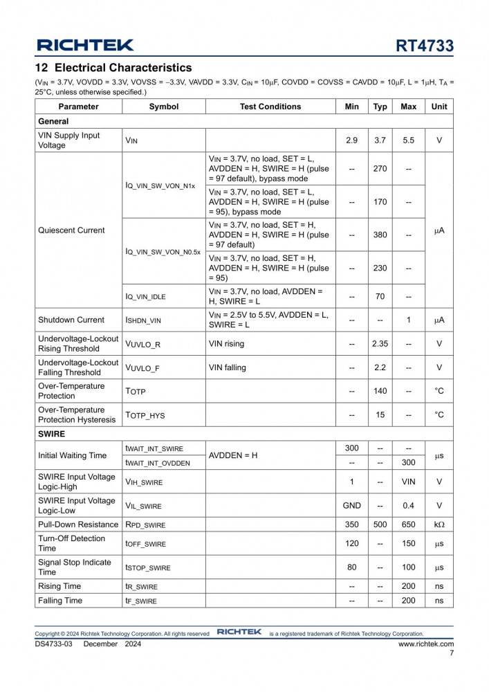 RT4733 datasheet page 7