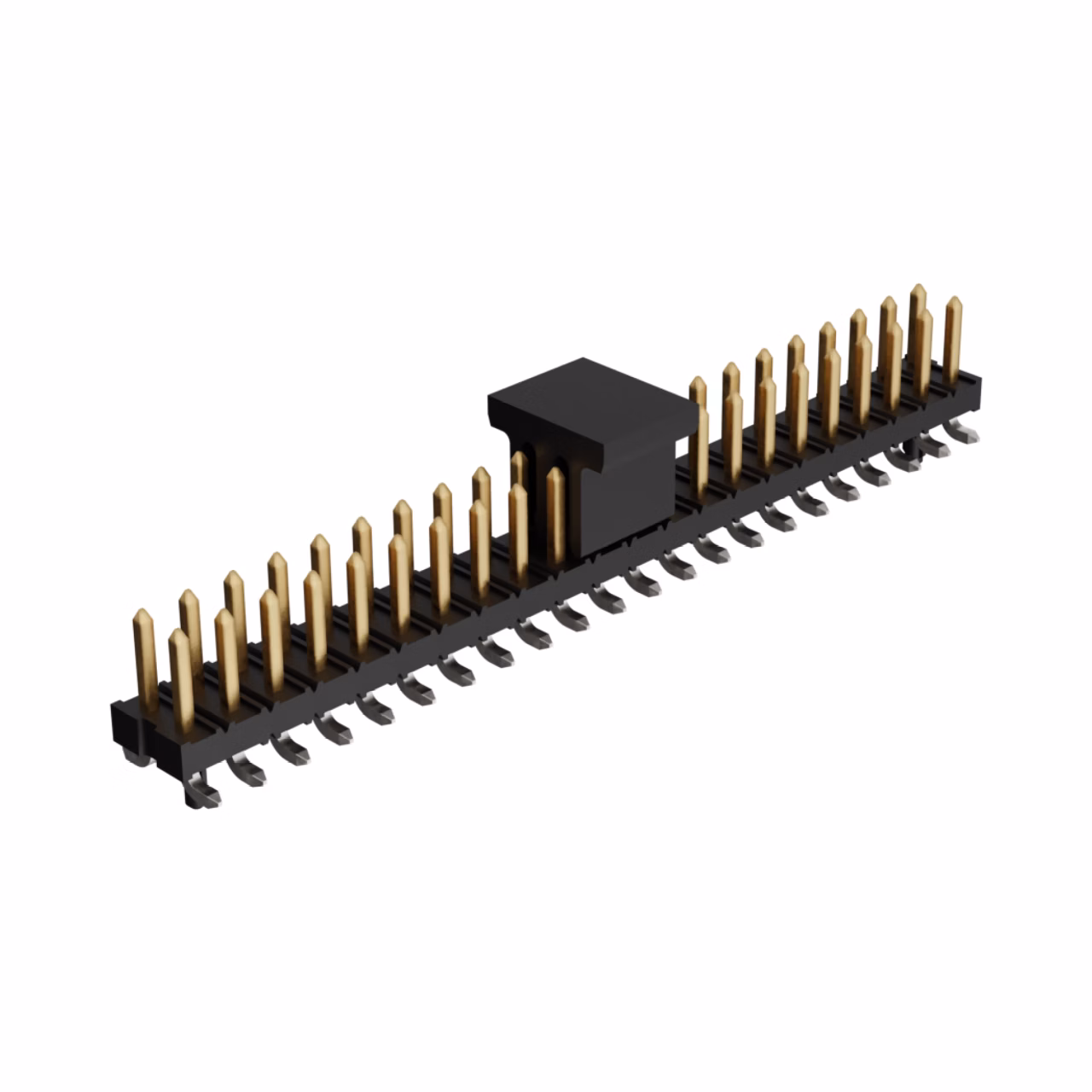 C-Grid Header, Through Hole, Dual Row Dual Body, Vertical, 0.050µm Gold (Au) Plating, 10.08mm Stacking Height, Tray Packaging, 26 Circuits, Lead-Free