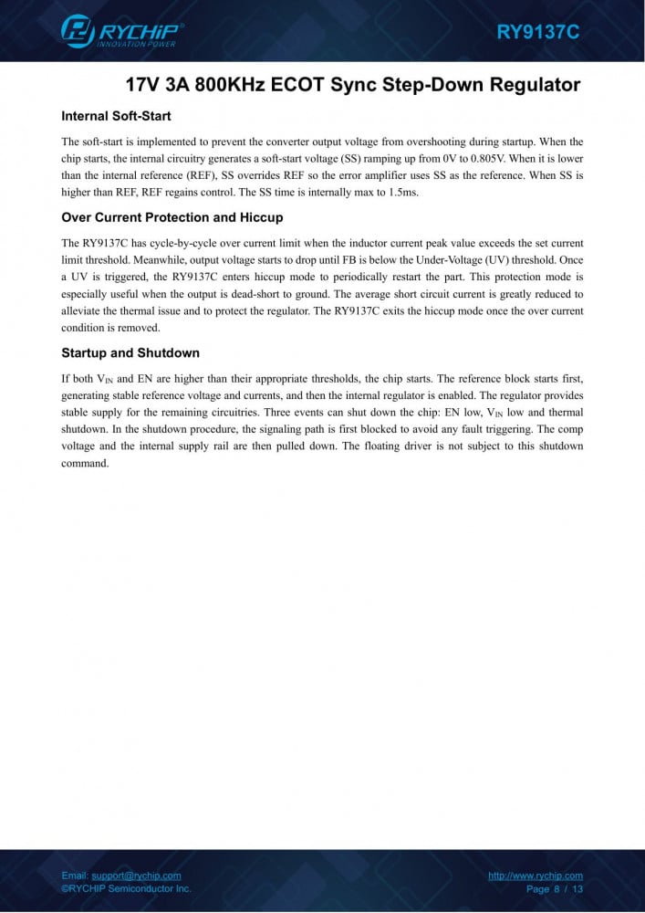 RY9137C datasheet page 8