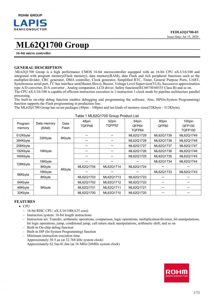 ML62Q1737 document page 2