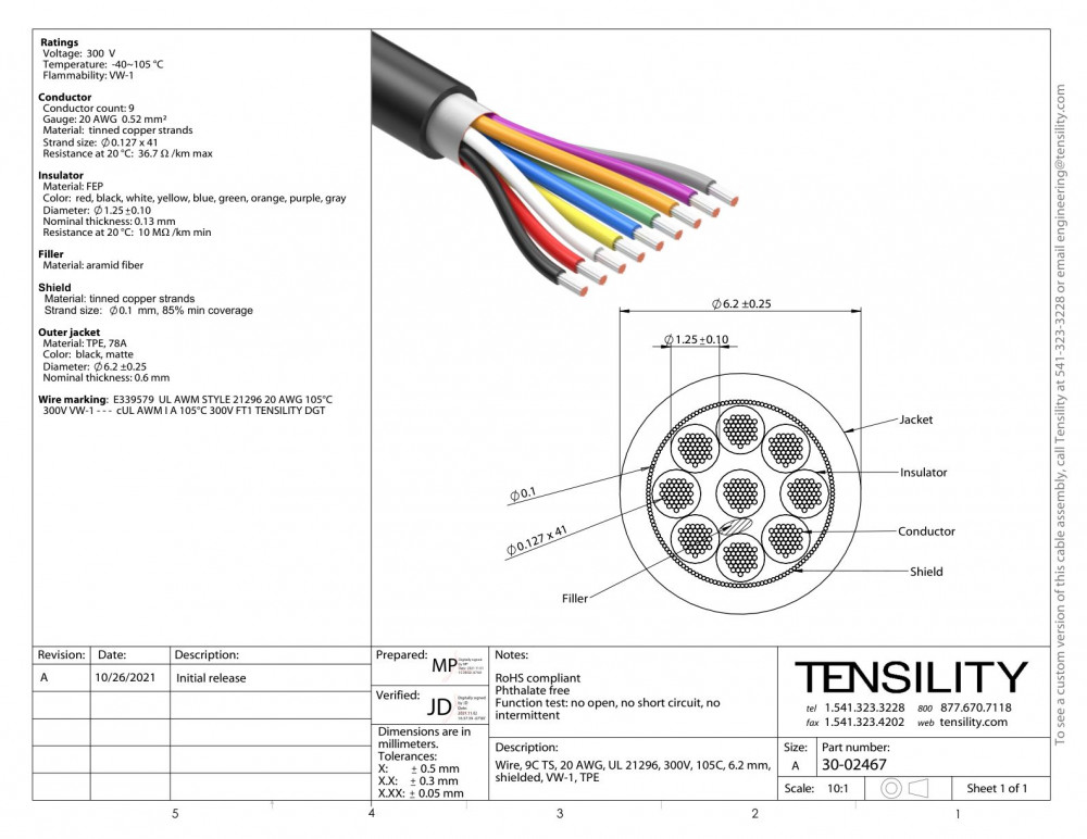 Tensility International 30-02467 product drawing