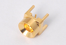 SMC Jack, Straight, Bulkhead Receptacle, PCB, Through Hole, Nut and Lockwasher Included, Brass Body, One Piece Per Bag, 50 Ohms