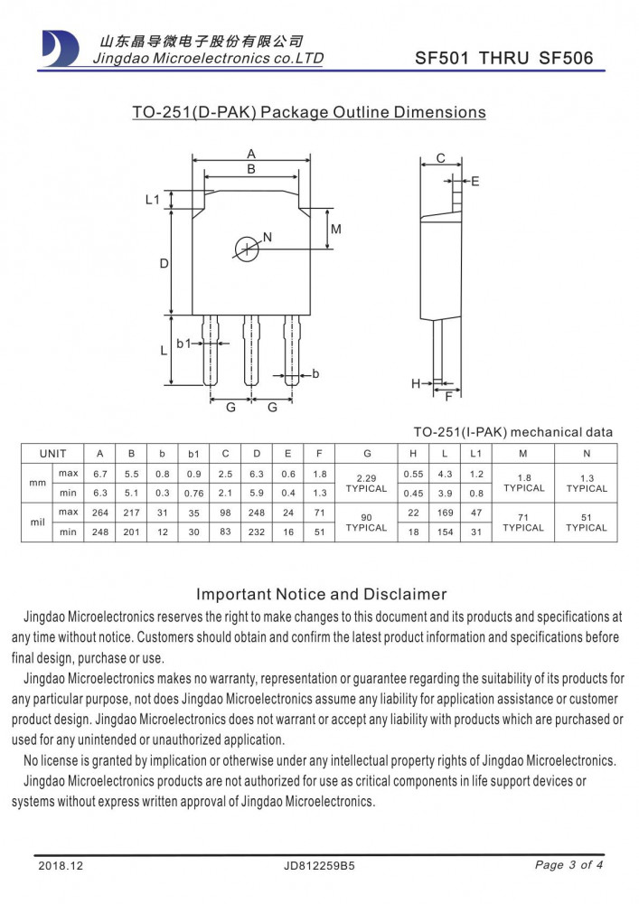 SF503DS datasheet page 3