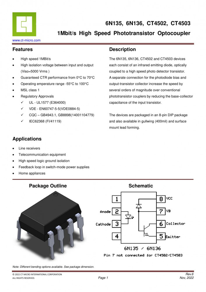 CT4502 technical document page 1
