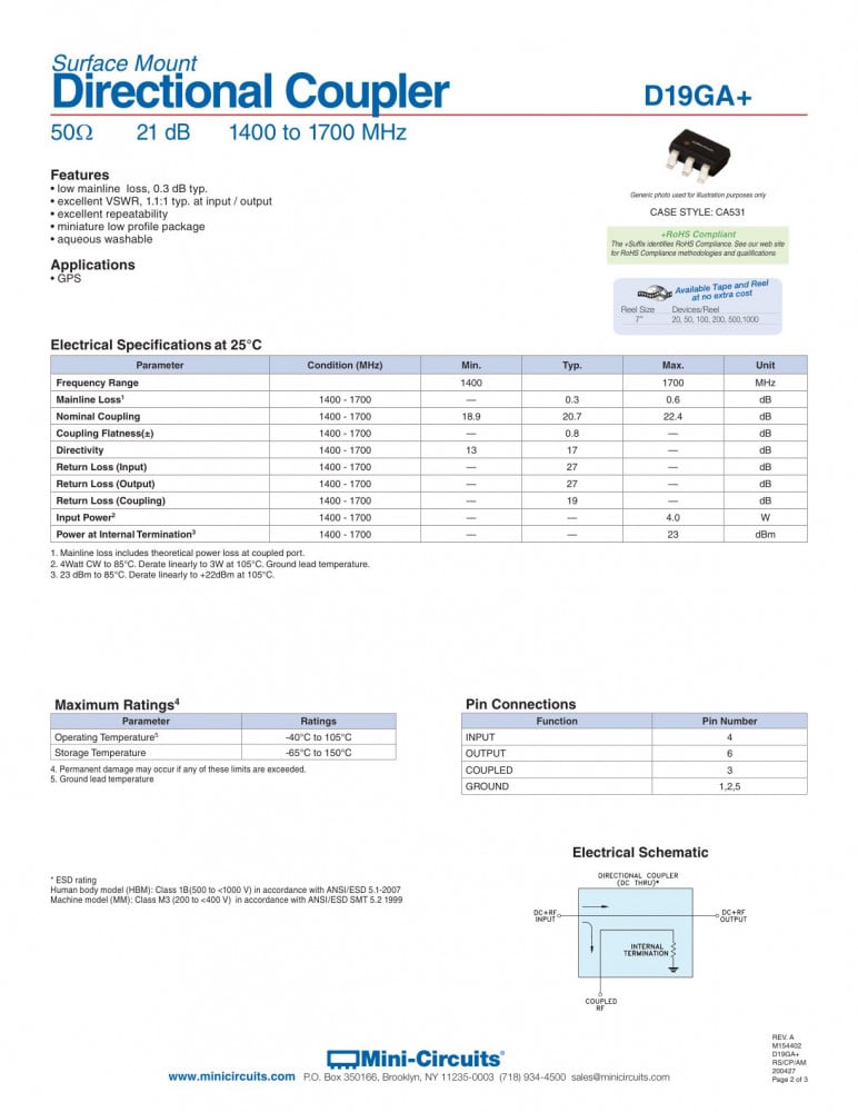 D19GA+ datasheet page 2