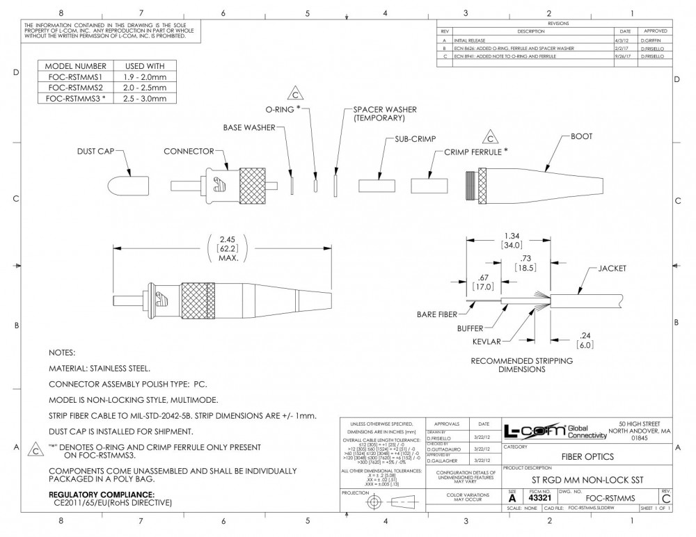 L-com FOC-RSTMMS1 technical drawing