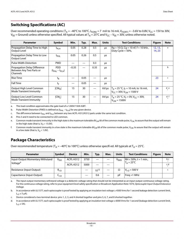 ACPL-H312 datasheet page 10