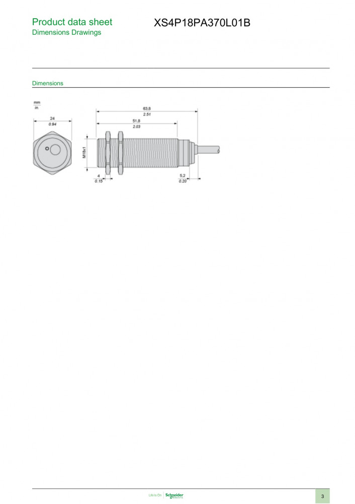 XS4P18PA370L01B technical document page 3