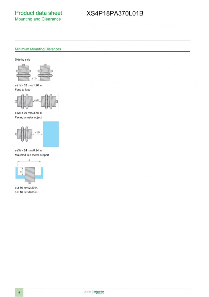XS4P18PA370L01B technical document page 4