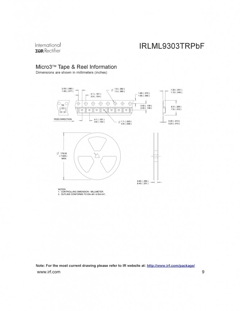IRLML9303TRPBF datasheet page 9