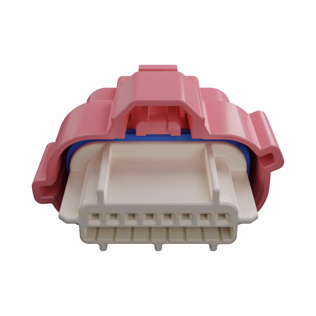 Squba Sealed Receptacle Assembly, 1.80mm Pitch, Single Row, 8 Circuits, Pink for sale