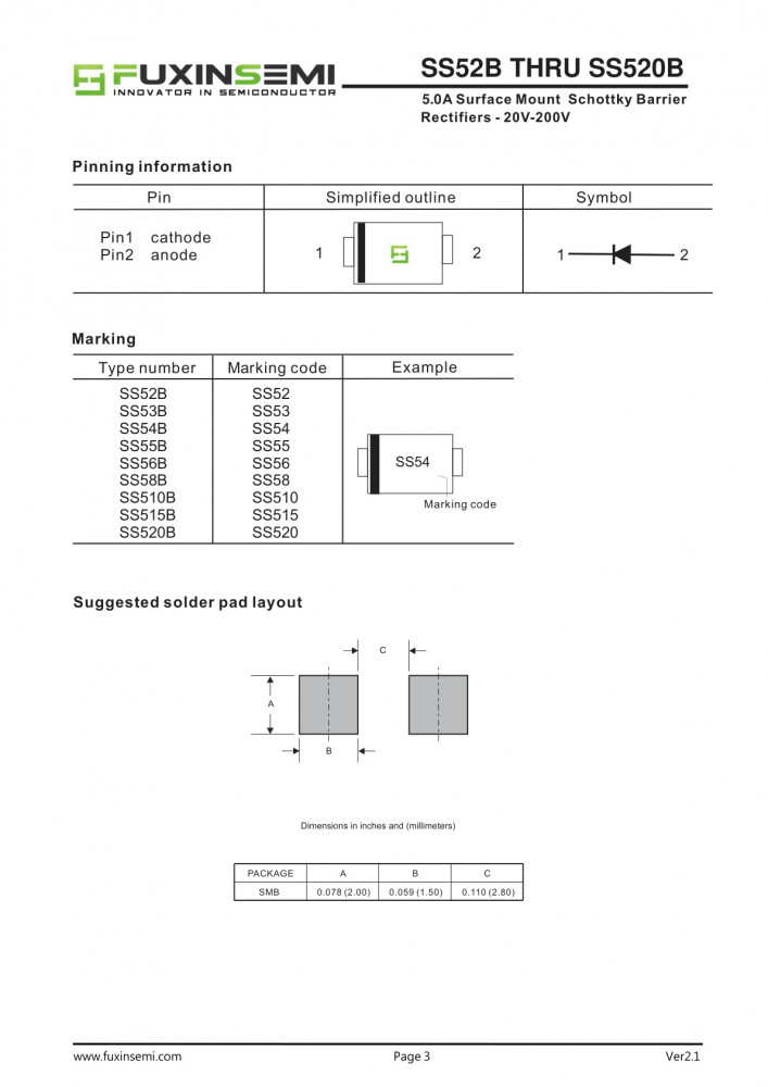 SS510B datasheet page 3