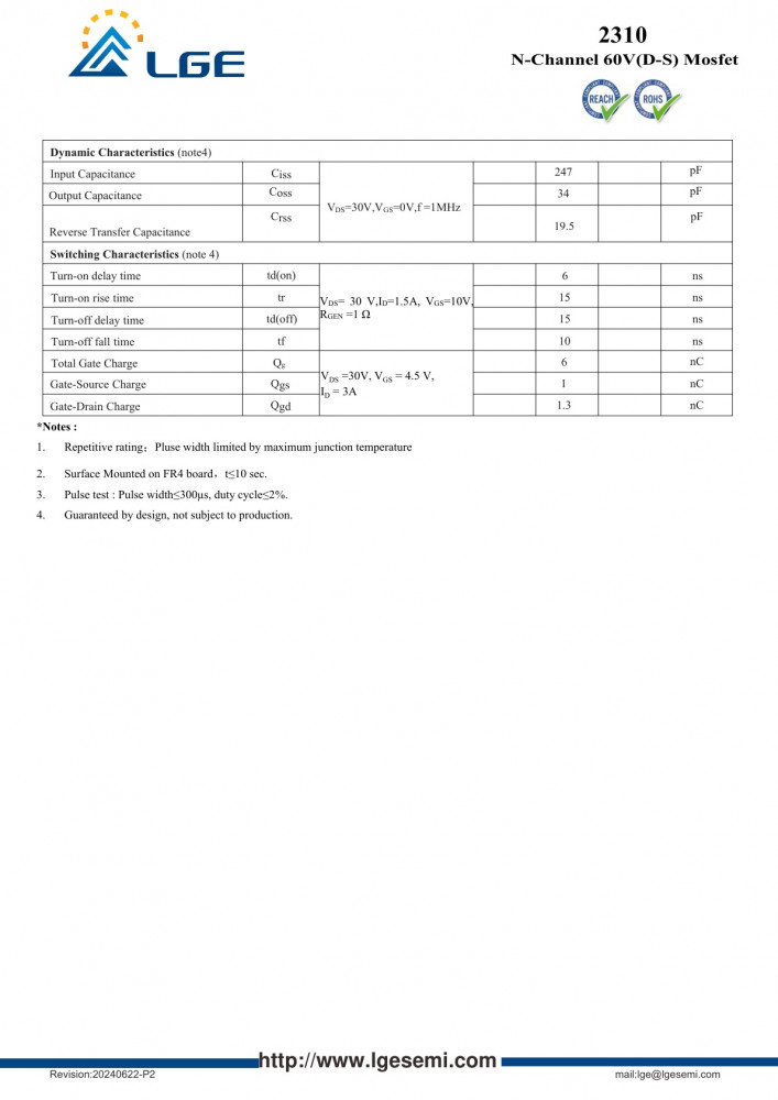 LGE2310 datasheet page 2